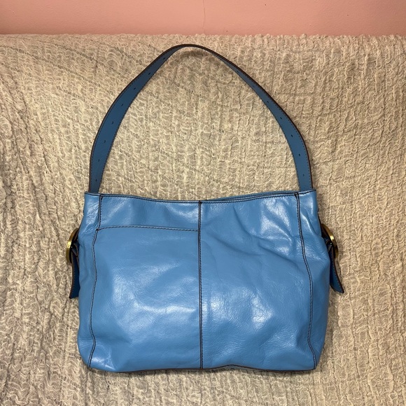 HOBO | Bags | Hobo International Blue Leather Tote Shoulder Bag Purse ...
